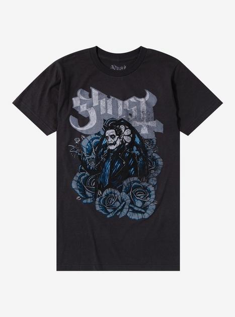 Ghost Cardinal Copia Roses Boyfriend Fit Girls T-Shirt | Hot Topic