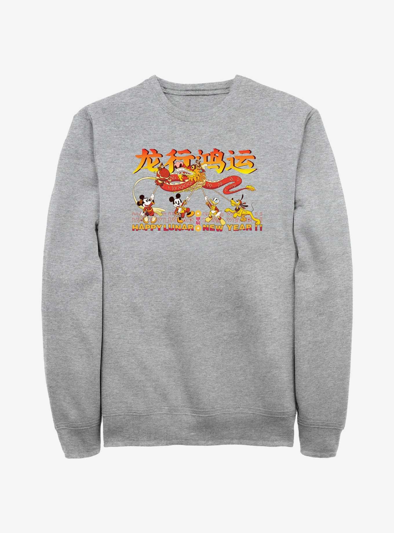 Disney Mickey Mouse Happy Lunar New Year Sweatshirt - GREY | BoxLunch