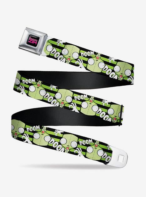 Invader Zim Gir Doom Flip Poses Stripe Seatbelt Belt | Hot Topic