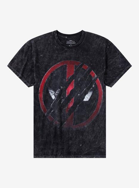 Marvel Deadpool & Wolverine Scratch Logo Wash T-Shirt | Hot Topic