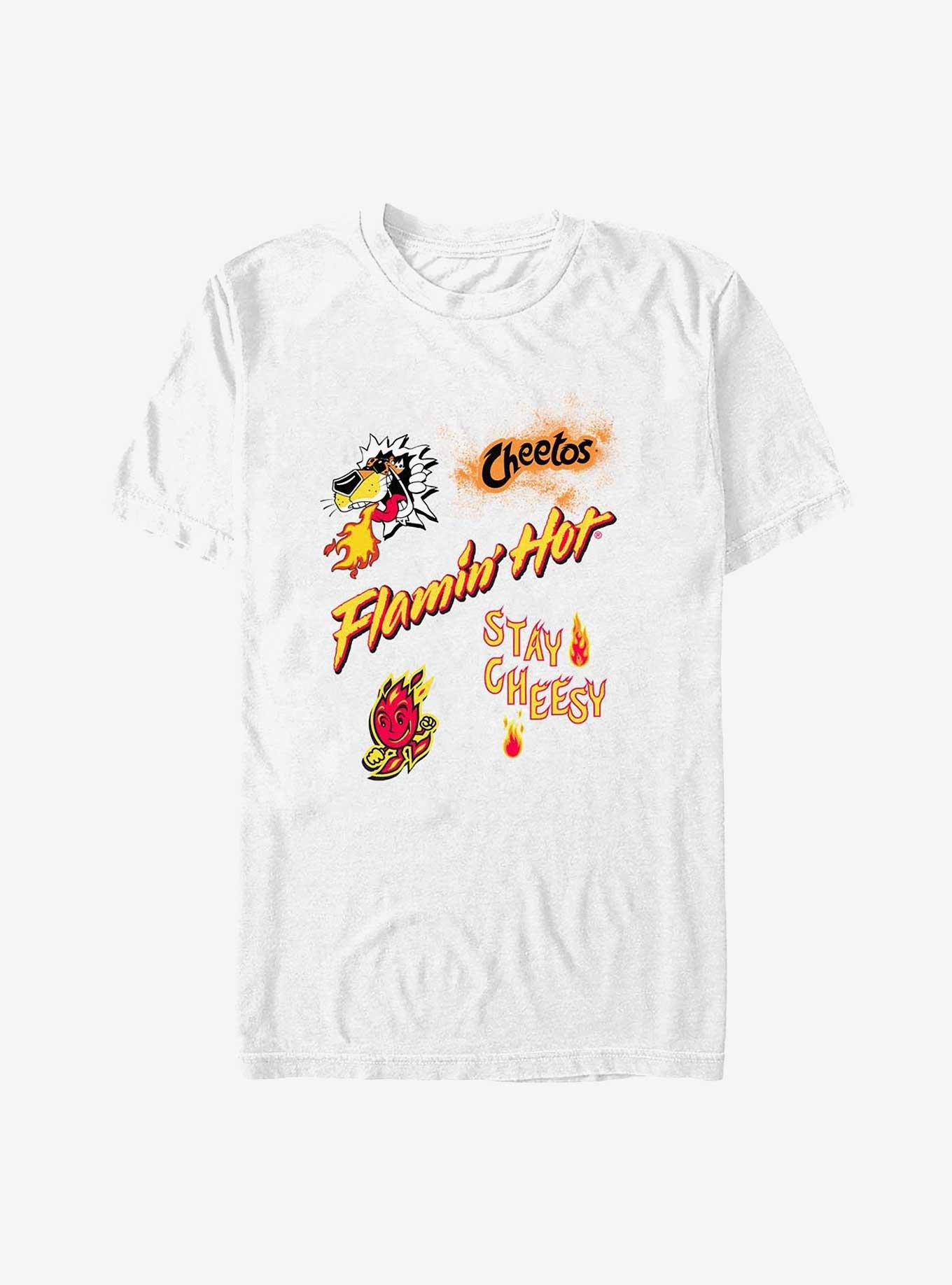 Cheetos Flamin Hot Stay Cheesy Cheetos T-Shirt - WHITE | BoxLunch