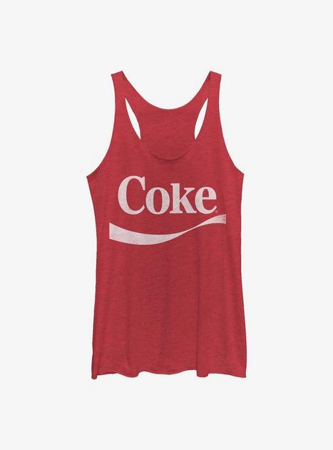 Coca-Cola Simple Coke Swoosh Womens Tank Top - RED | BoxLunch