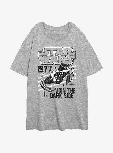 Star Wars Vaders Domain Girls Oversized T Shirt Grey Hot Topic