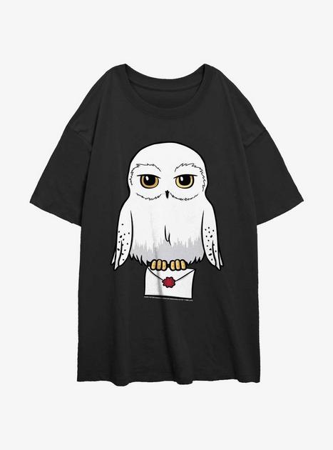 Harry Potter Anime Hedwig Mail Girls Oversized T-Shirt - BLACK | Hot Topic