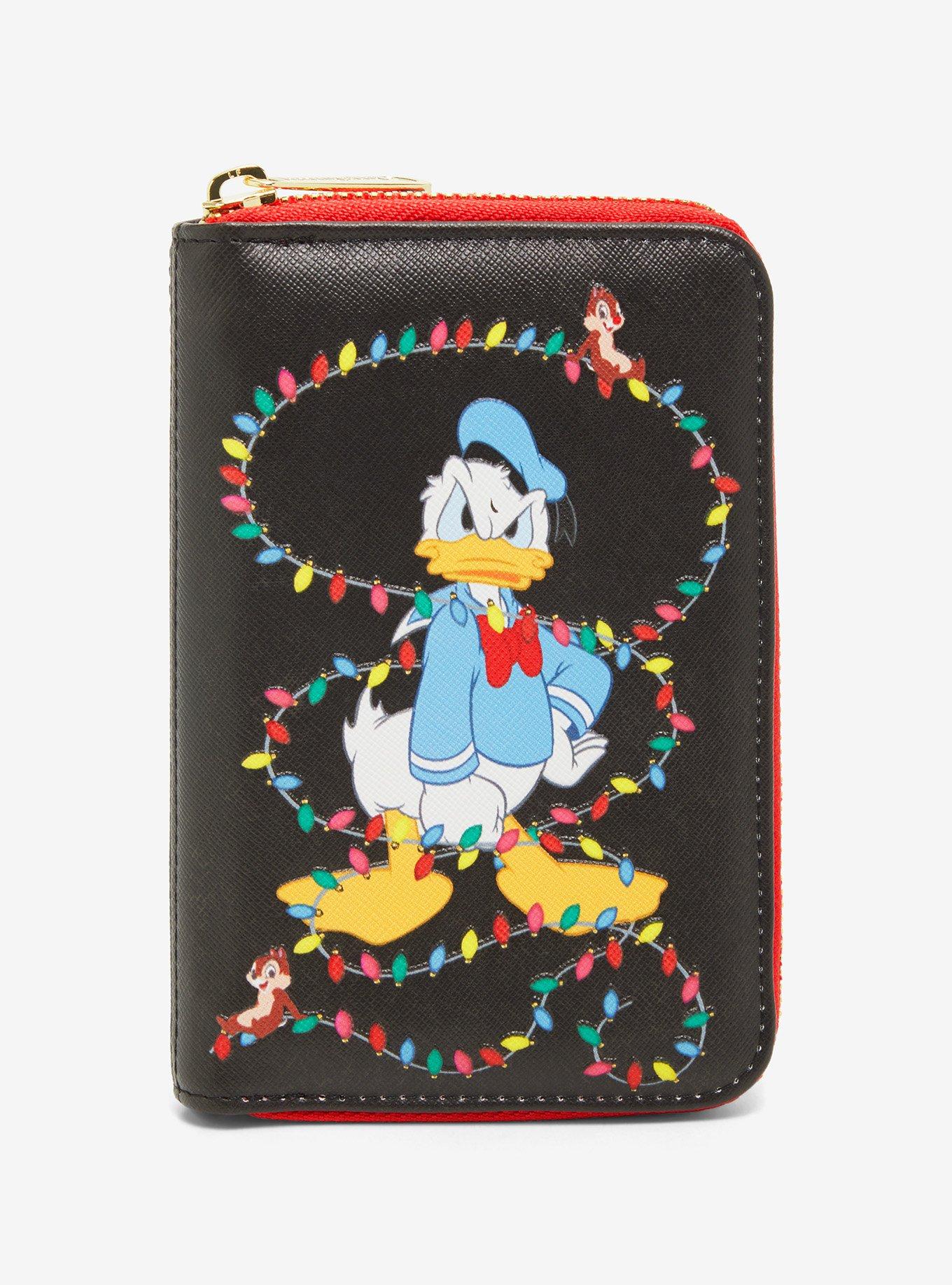 Loungefly Disney Donald Duck Holiday Lights Glow-in-the-Dark Zip Wallet ...