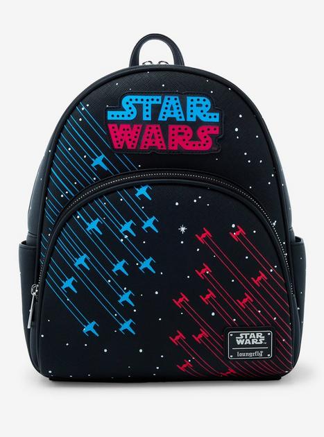 Loungefly Star Wars Neon Ships Light-Up Glow-in-the-Dark Mini Backpack ...