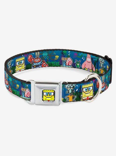 SpongeBob SquarePants Friends 8 Bit Scene Seatbelt Buckle Dog Collar ...