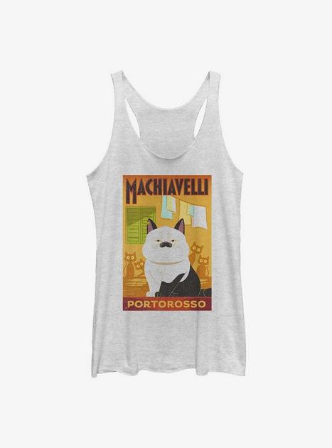 Disney Pixar Luca Machiavelli Cat Portorosso Poster Womens Tank Top ...