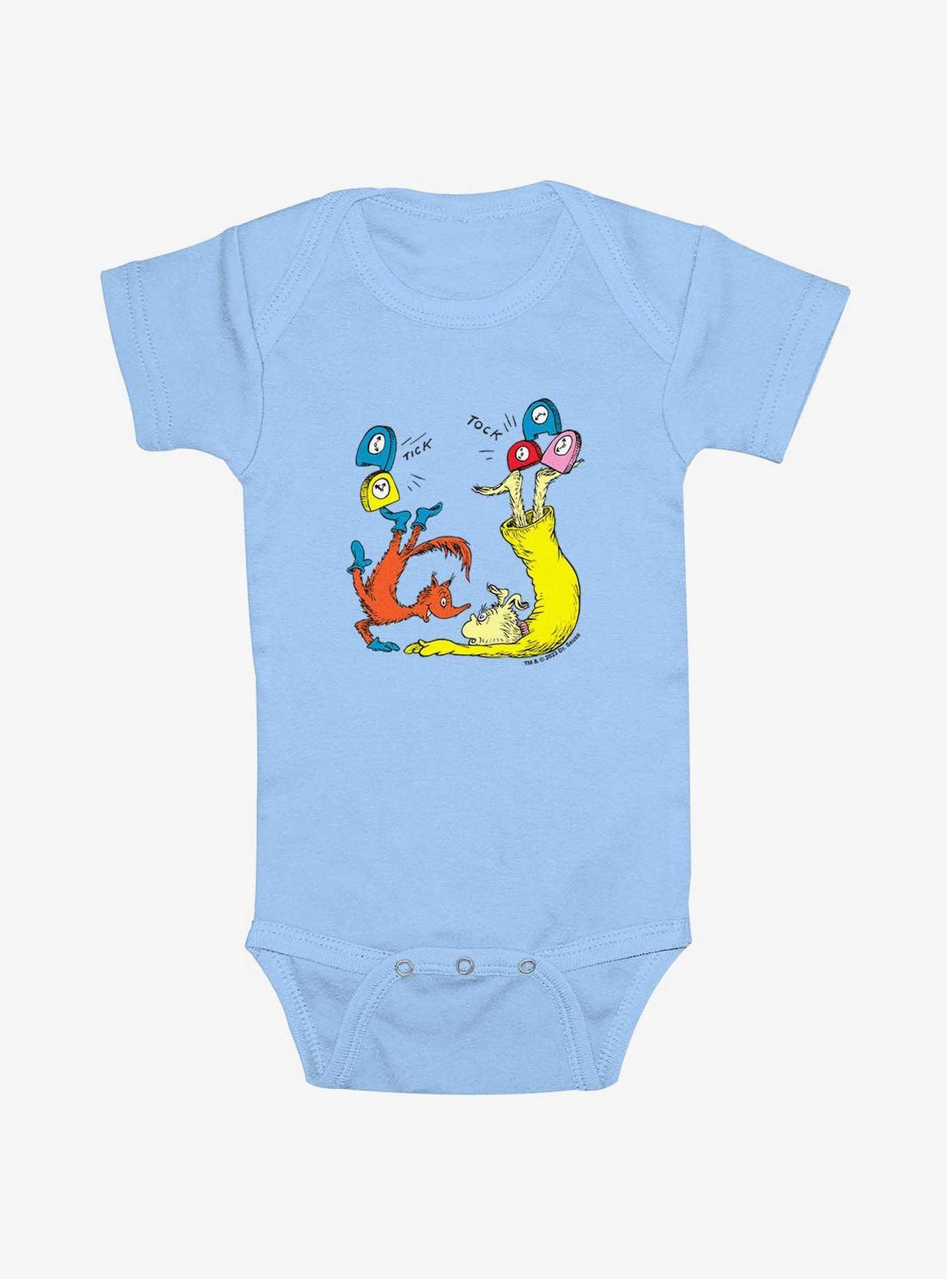 Dr Seuss Tick Tock Fox Guy Infant Bodysuit Blue Boxlunch