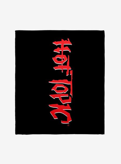 Hot Topic Logo Throw Blanket - WHITE | Hot Topic