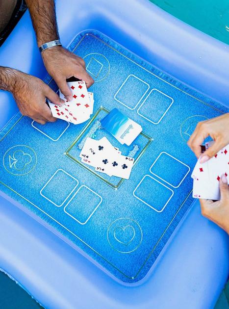 Inflatable Floating Game Table and Waterproof Playing Cards | BoxLunch