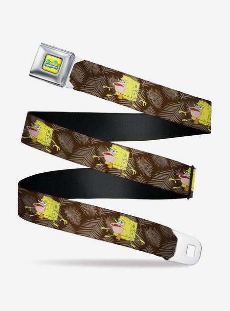 SpongeBob SquarePants Primitive Pose And Leaves Youth Seatbelt Belt ...