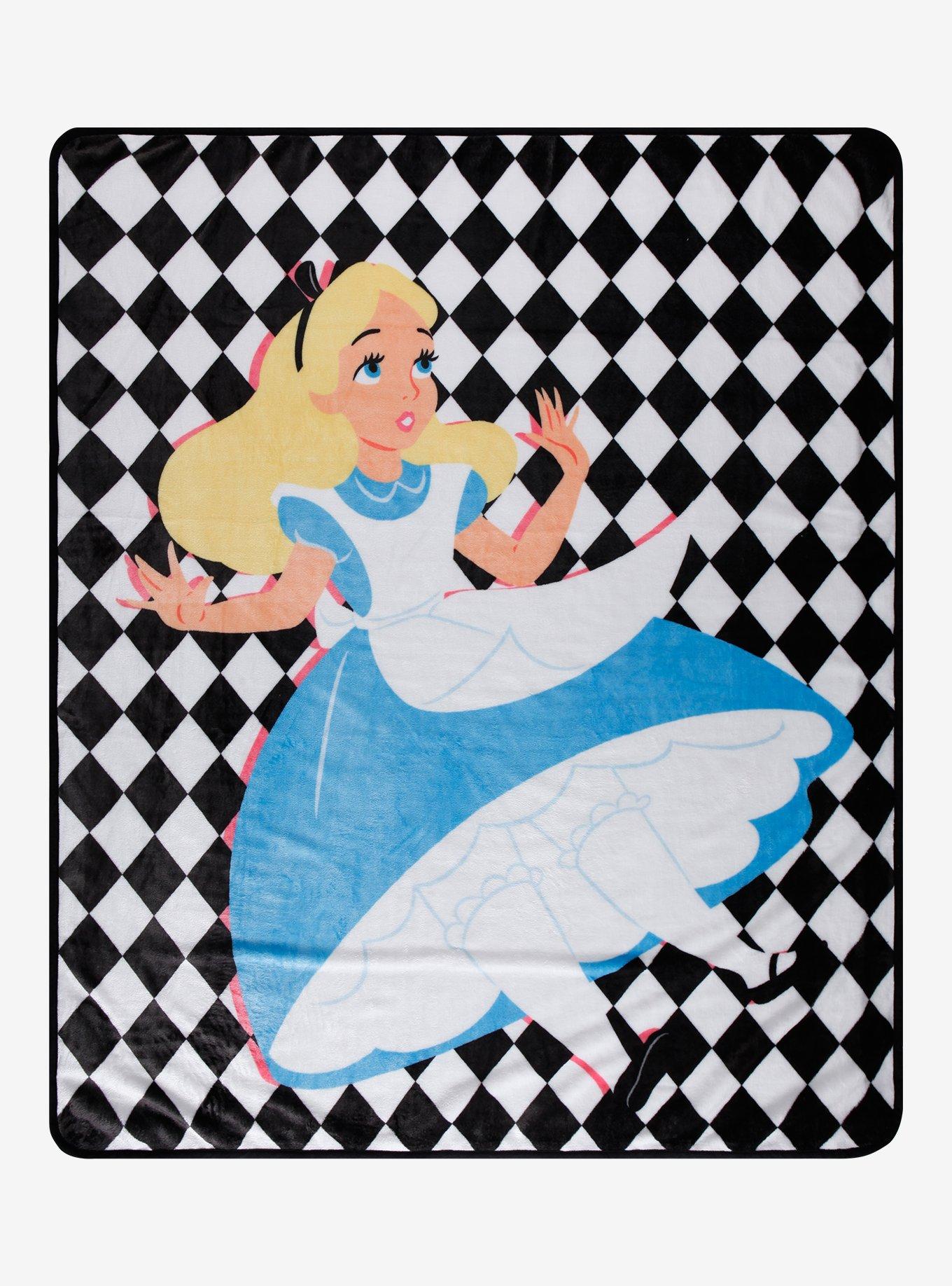 Disney Alice In Wonderland Checker Throw Blanket | Hot Topic