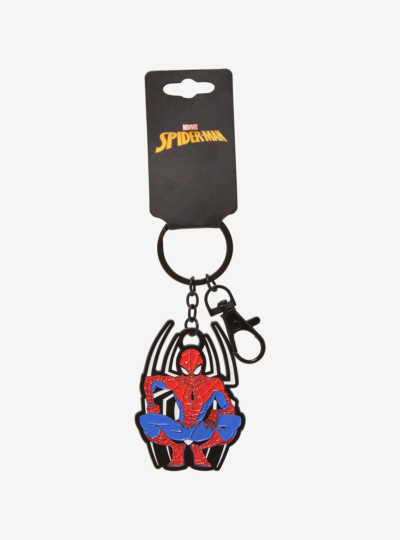 Marvel Spider-Man Logo Pose Keychain | BoxLunch