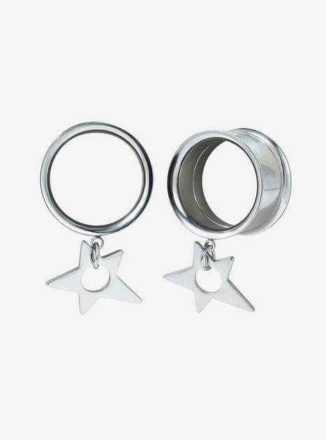 Steel Silver Star Plug 2 Pack | Hot Topic