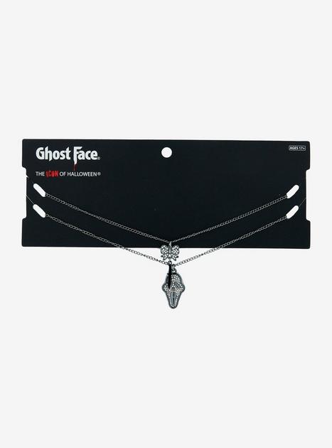 Scream Ghost Face Mask Bow Bling Necklace Set | Hot Topic