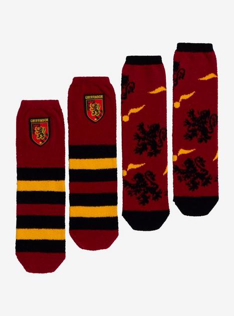 Harry Potter Gryffindor Icon Stripe Cozy Socks 2 Pair | Hot Topic