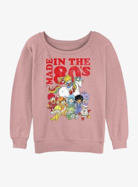 Rainbow Brite Made In The 80s Girls Slouchy Sweatshirt Pink Hot Topic