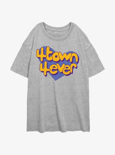 Disney Pixar Turning Red 4Town 4ever Heart Girls Oversized T-Shirt ...