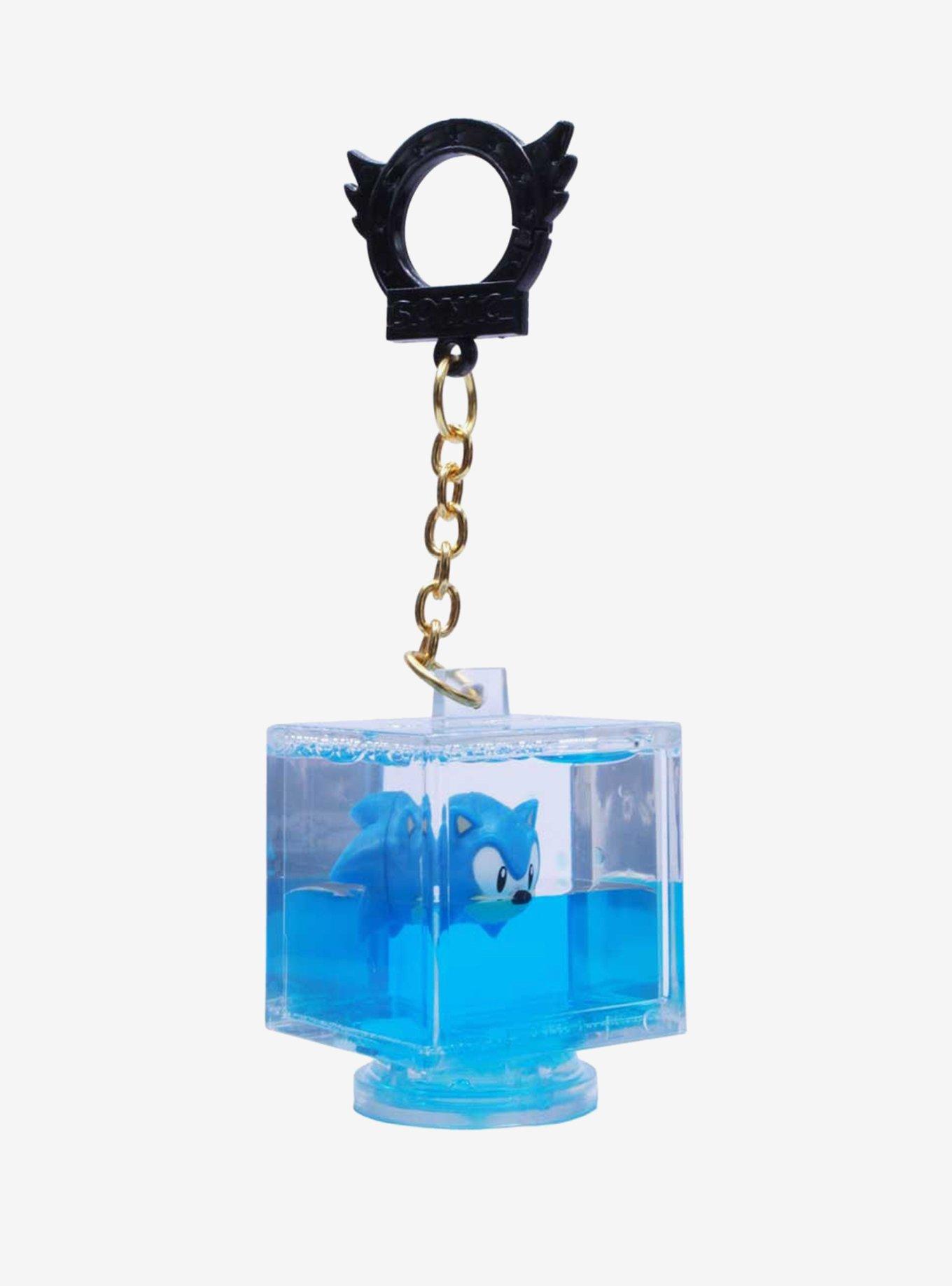 Sonic The Hedgehog Cube Liquid Key Chain | Hot Topic