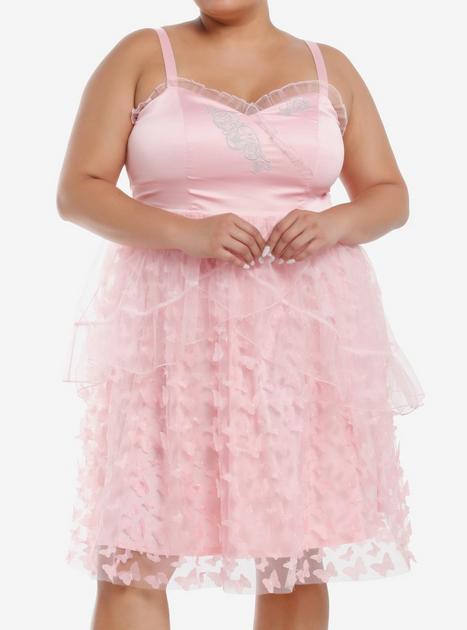 Wicked Glinda Ruffle Butterfly Dress Plus Size | Hot Topic
