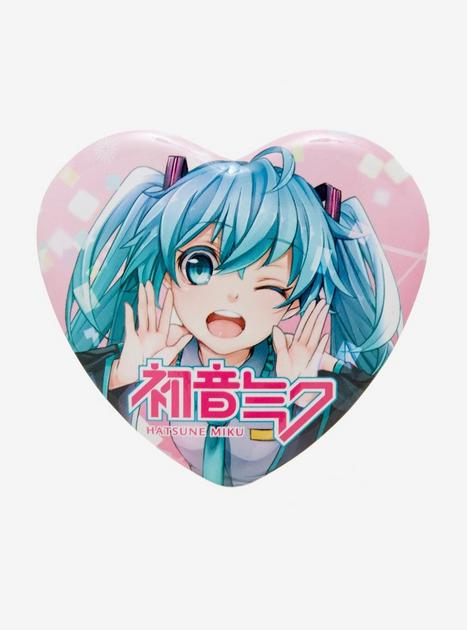 Hatsune Miku Wink Heart Button | Hot Topic
