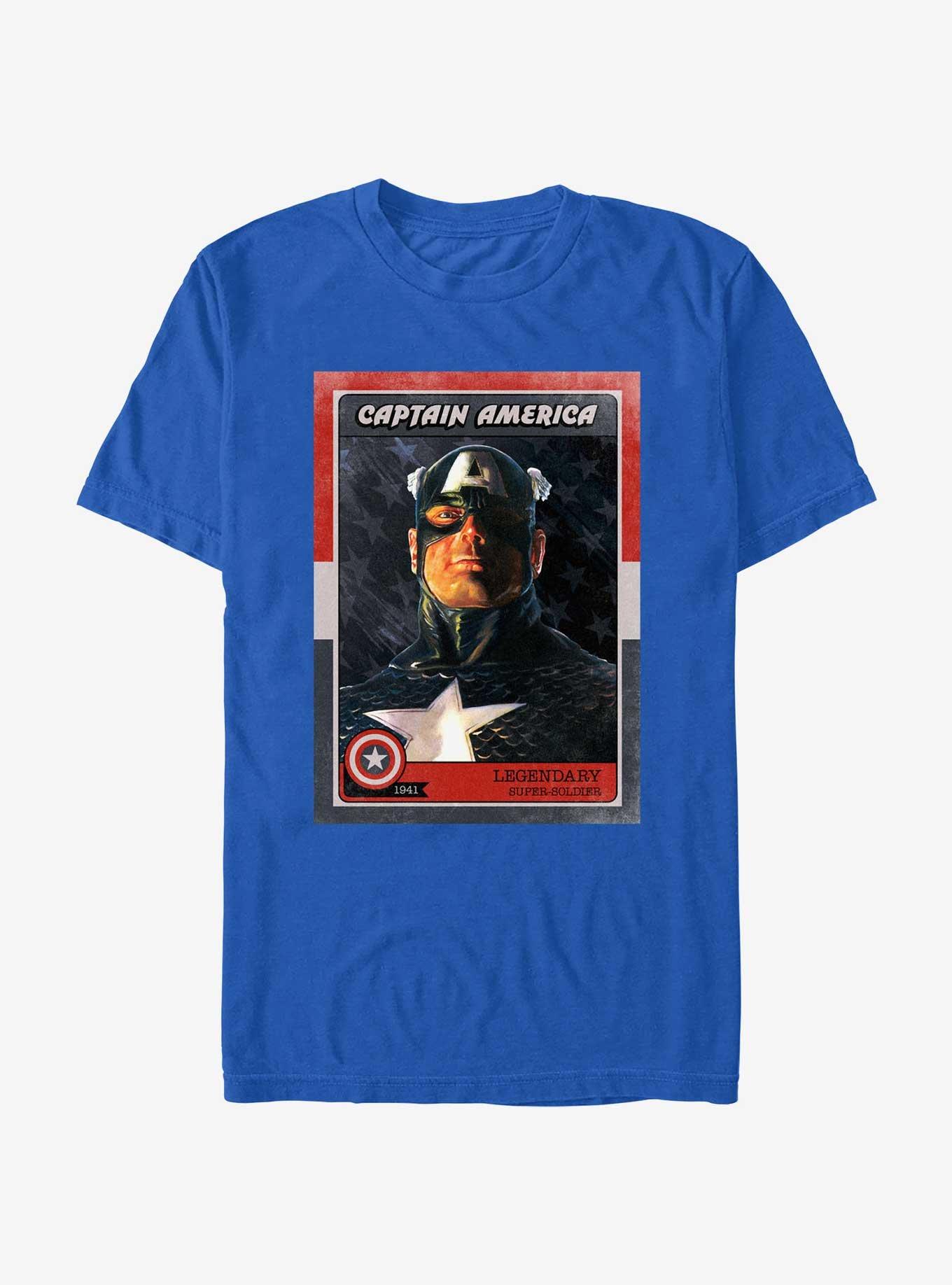 Marvel Captain America Bust T-Shirt - BLUE | BoxLunch