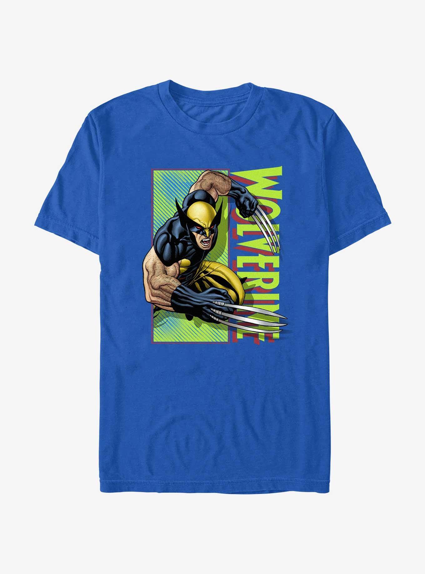 Marvel X-Men Wolverine Attack Panel T-Shirt - BLUE | BoxLunch