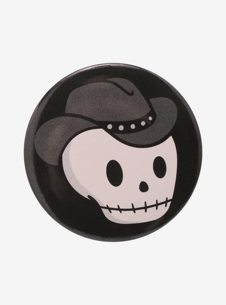Skeleton Cowboy 3 Inch Button | Hot Topic