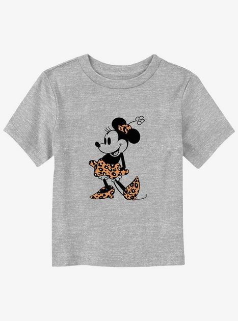 Disney Minnie Mouse Leopard Print Outfit Toddler T-Shirt - GREY | BoxLunch