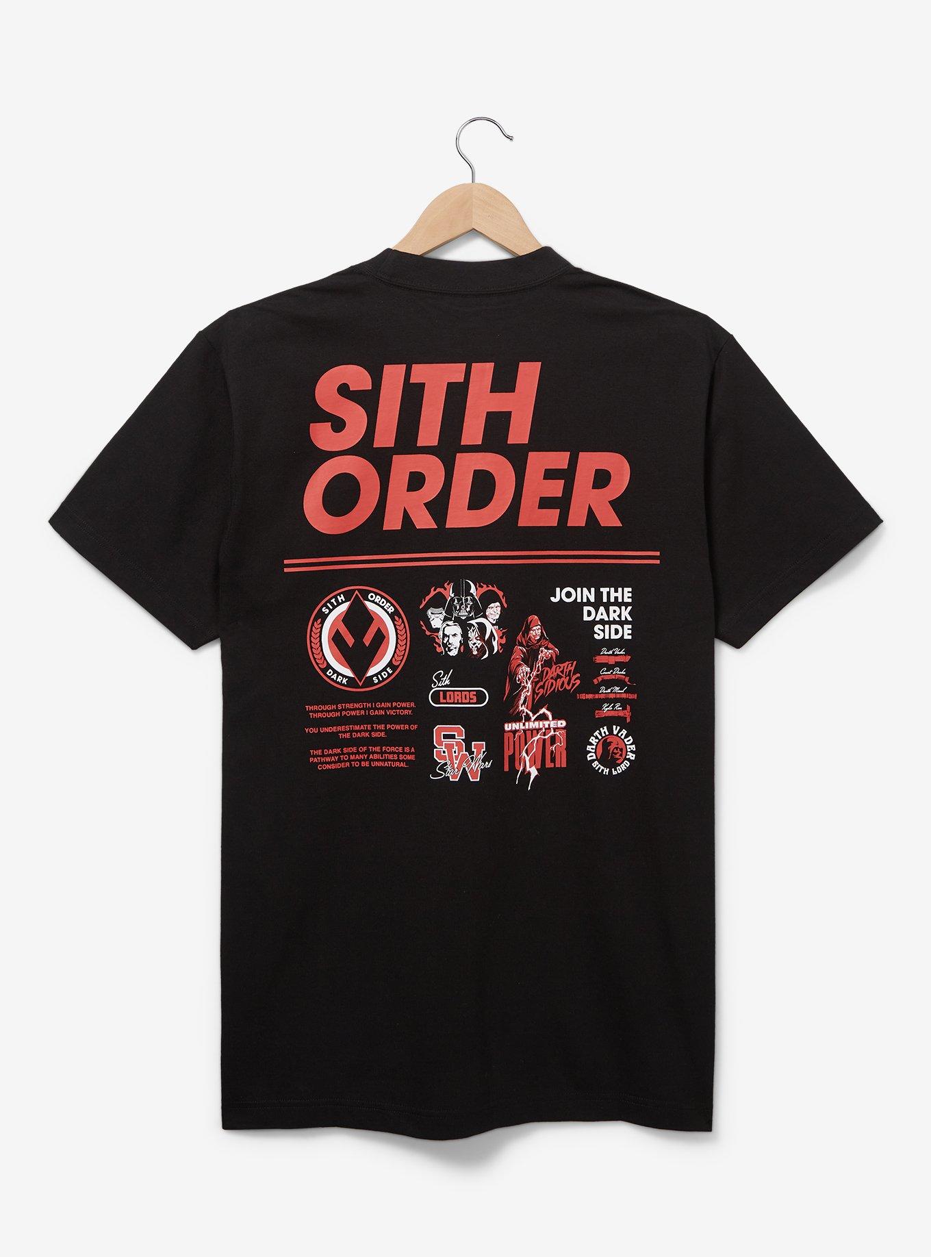 Star Wars Sith Order Dark Side T Shirt Boxlunch Exclusive Boxlunch