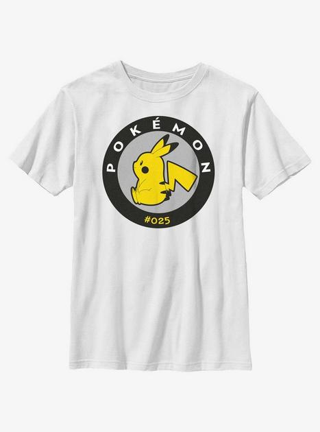 Pokemon Pikachu Circular Logo Youth T-Shirt - WHITE | BoxLunch