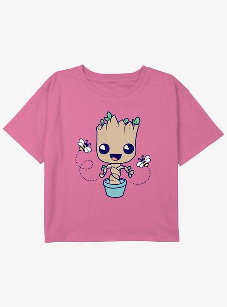 Marvel Guardians Of The Galaxy Baby Groot Hello Spring Youth Girls Boxy ...