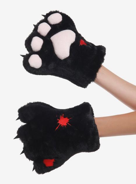 Bloody Bear Fuzzy Paw Glove Set | Hot Topic