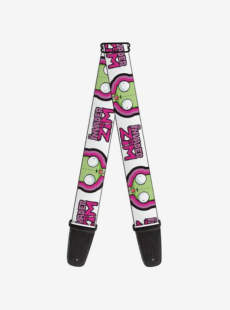 Invader Zim Title Logo and GIR Pose Close Up Guitar Strap | Hot Topic