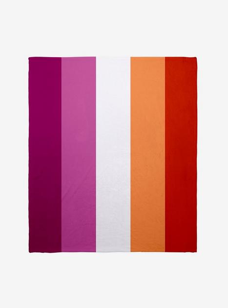 Lesbian Pride Flag Throw Blanket - WHITE | BoxLunch