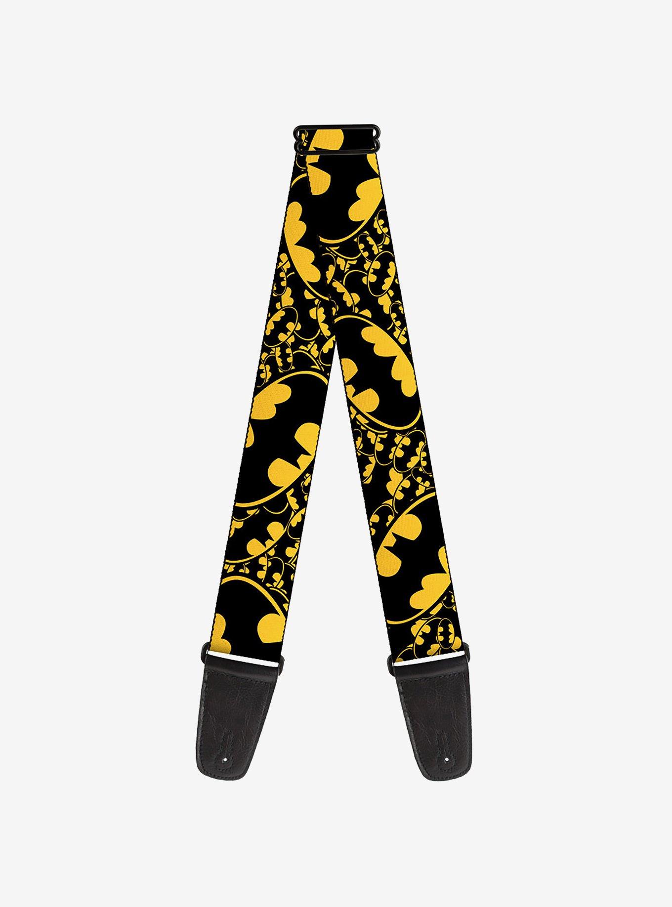 DC Comics Batman Bat Signals Stacked Close Up Guitar Strap | BoxLunch
