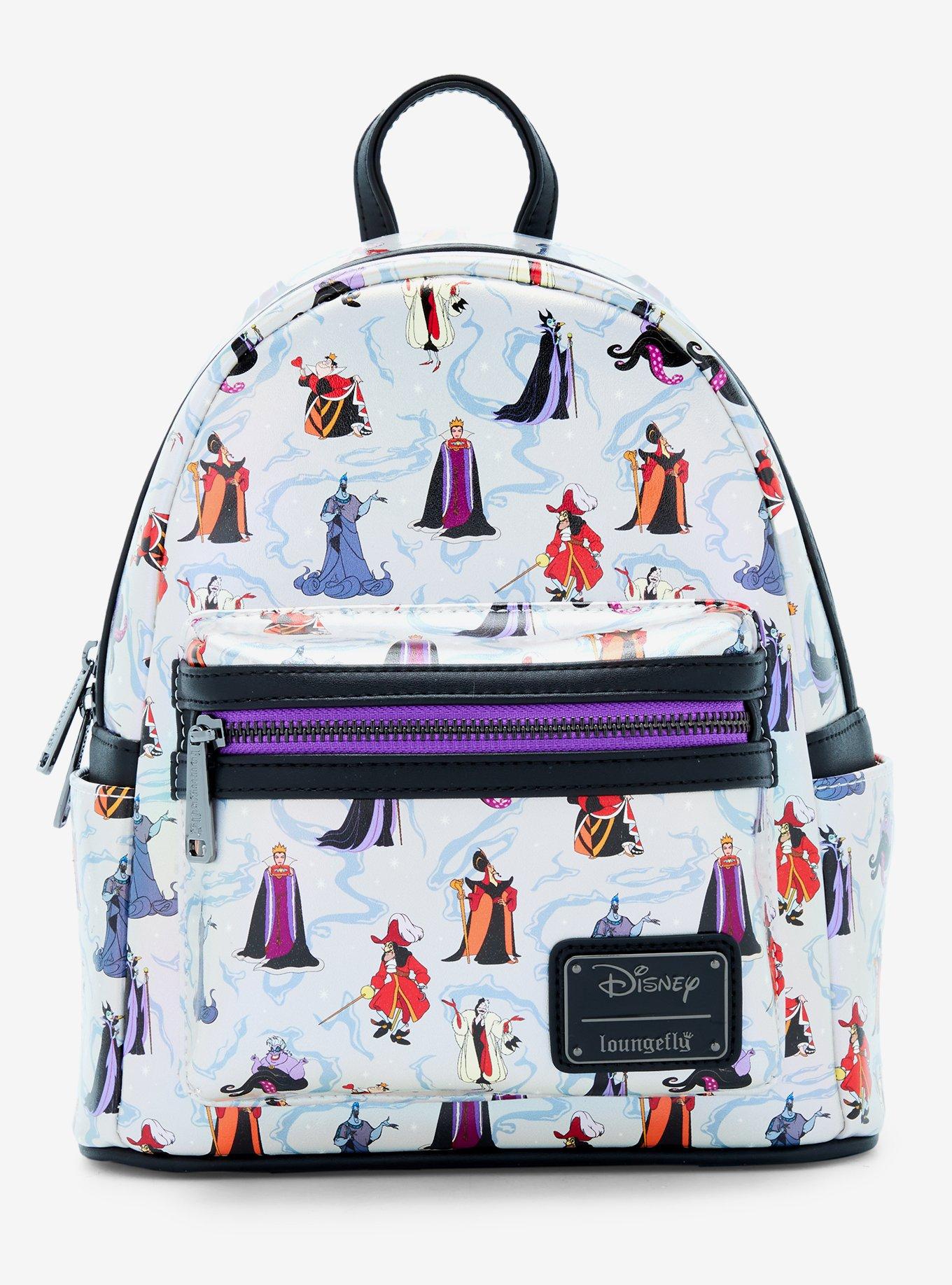 Loungefly Disney Villains Iridescent Allover Print Mini Backpack | BoxLunch