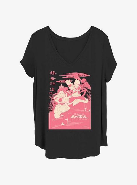 Avatar: The Last Airbender Fire Stances Womens T-Shirt Plus Size ...
