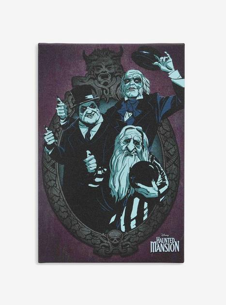 Disney Haunted Mansion Hitchhiking Ghosts Ghoulish Greeting Canvas Wall ...