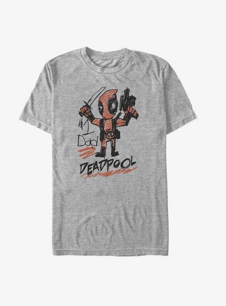 Marvel Deadpool Number 1 Dad Big & Tall T-Shirt - GREY | Hot Topic