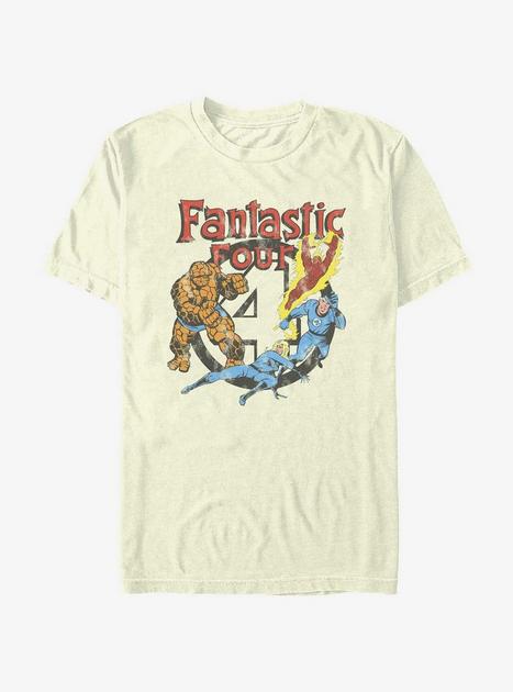 Marvel Fantastic Four Four Squad Vintage Style T-Shirt - BEIGETAN | Hot ...