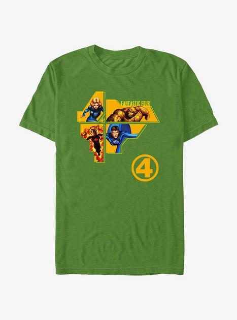 Marvel Fantastic Four Four Lock T-Shirt - GREEN | Hot Topic