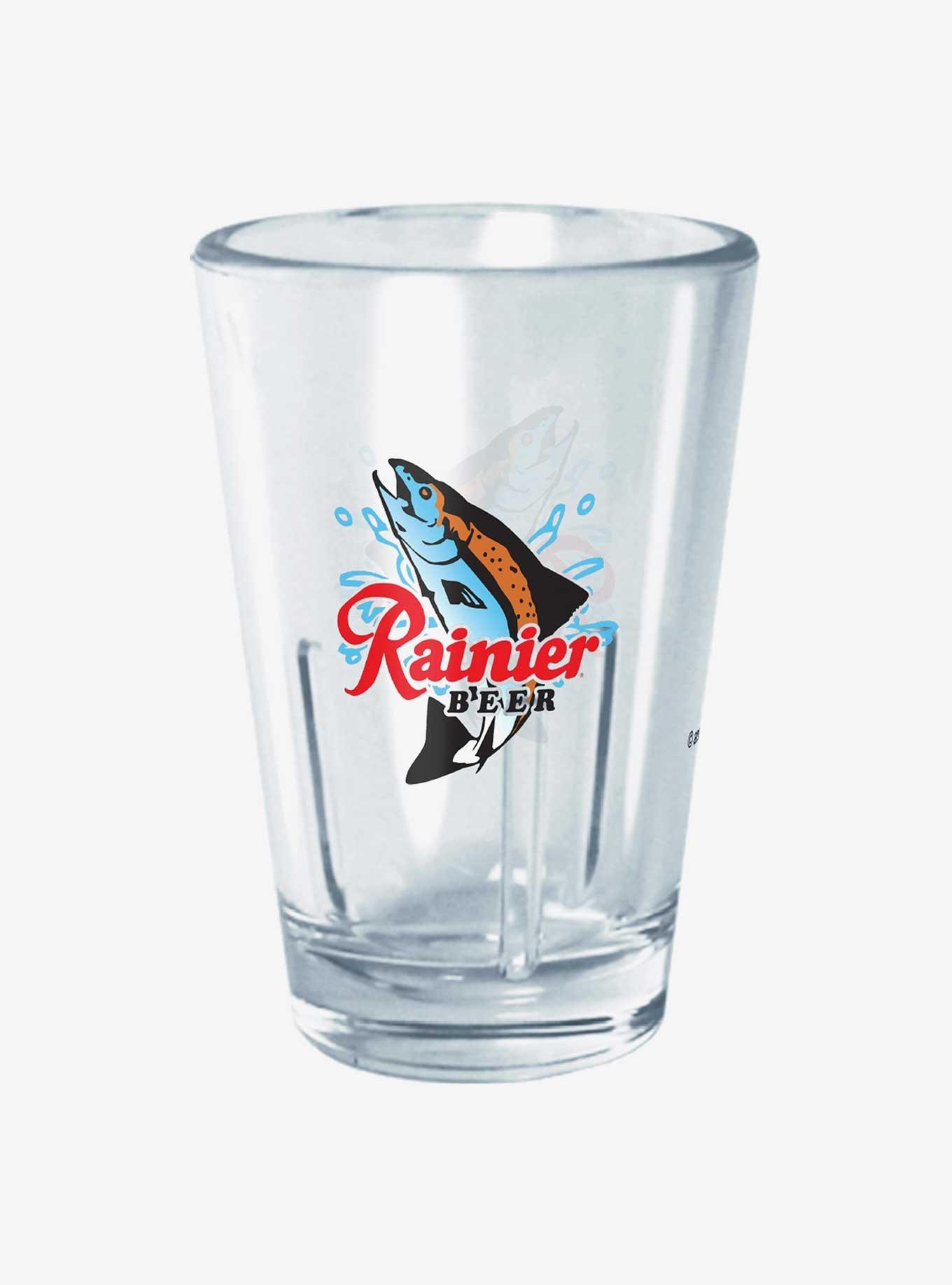 Pabst Blue Ribbon Rainier Fishing Salmon Mini Glass - CLEAR | BoxLunch