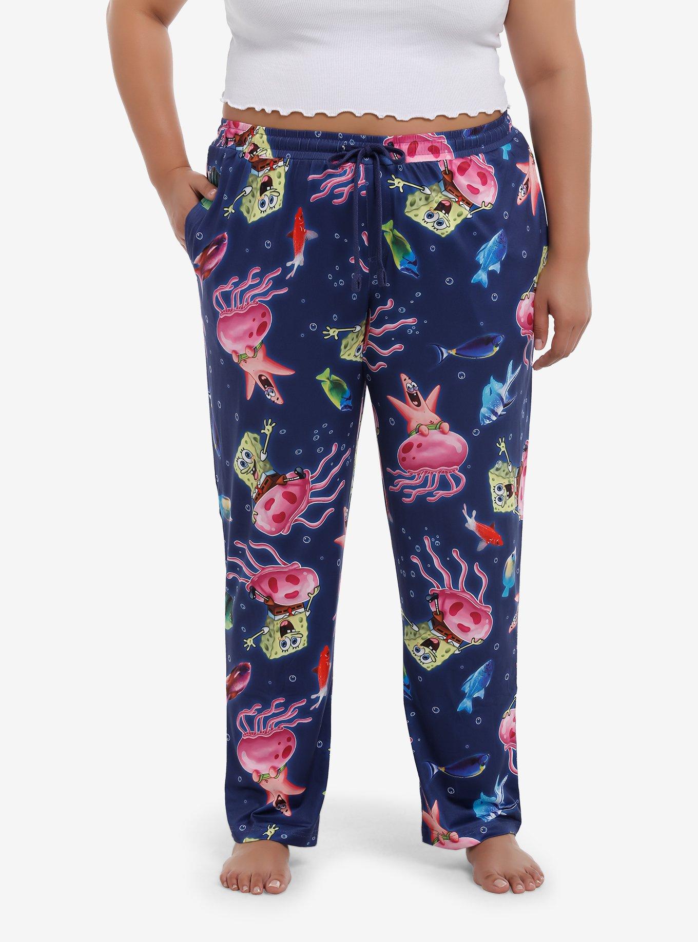 Hot Topic SpongeBob SquarePants Jellyfish Pajama Pants Plus | Hamilton ...