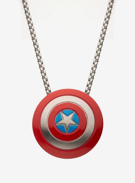 Marvel Captain America Spinning Shield Pendant Necklace | Hot Topic
