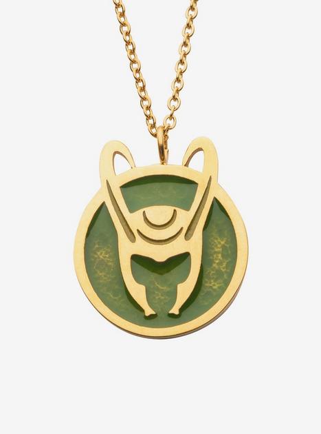 Marvel Loki Helmet Pendant Necklace | Hot Topic