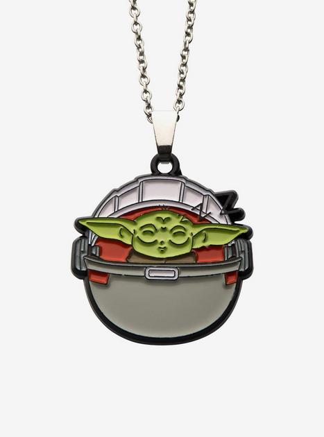 Star Wars: The Mandalorian Grogu Sleeping Pendant Necklace | BoxLunch