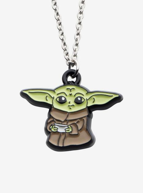 Star Wars: The Mandalorian Grogu with Cup Pendant Necklace | BoxLunch
