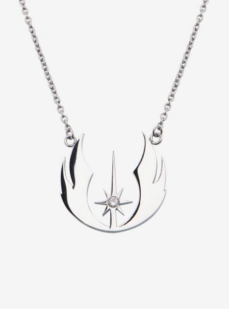 Star Wars Cut Out Jedi Order Symbol with CZ Pendant Necklace | BoxLunch